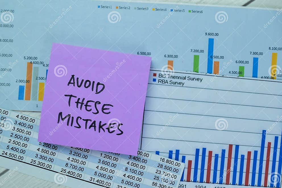 Concept of Avoid these Mistakes Write on Sticky Notes Isolated on ...