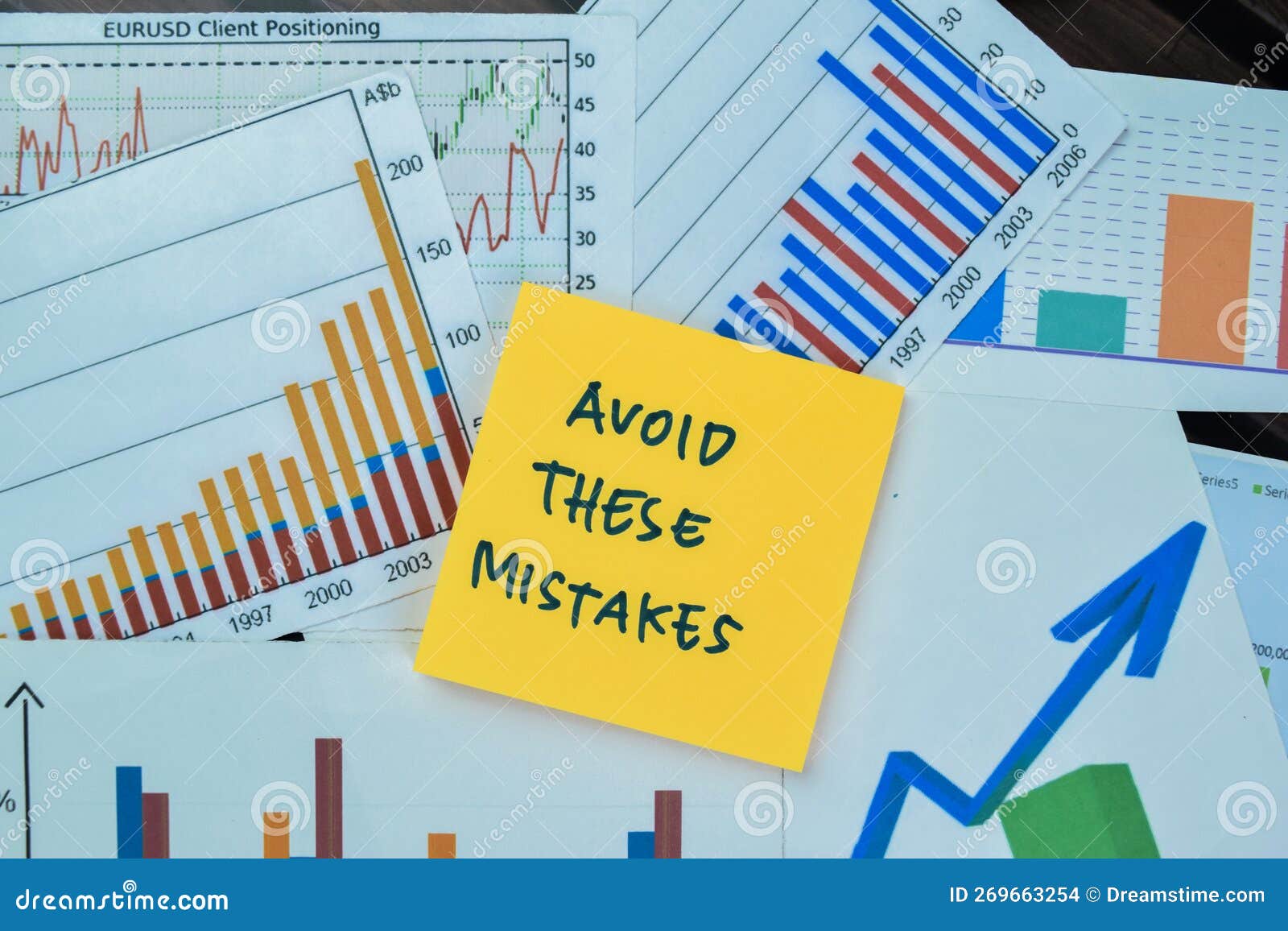 Concept of Avoid these Mistakes Write on Sticky Notes Isolated on ...