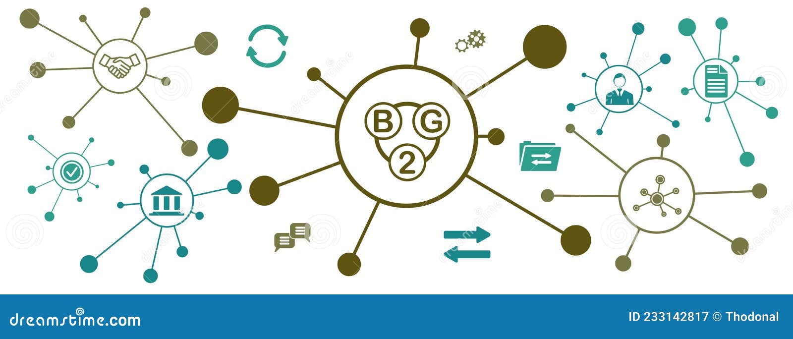 Concept of b2g stock illustration. Illustration of communication ...