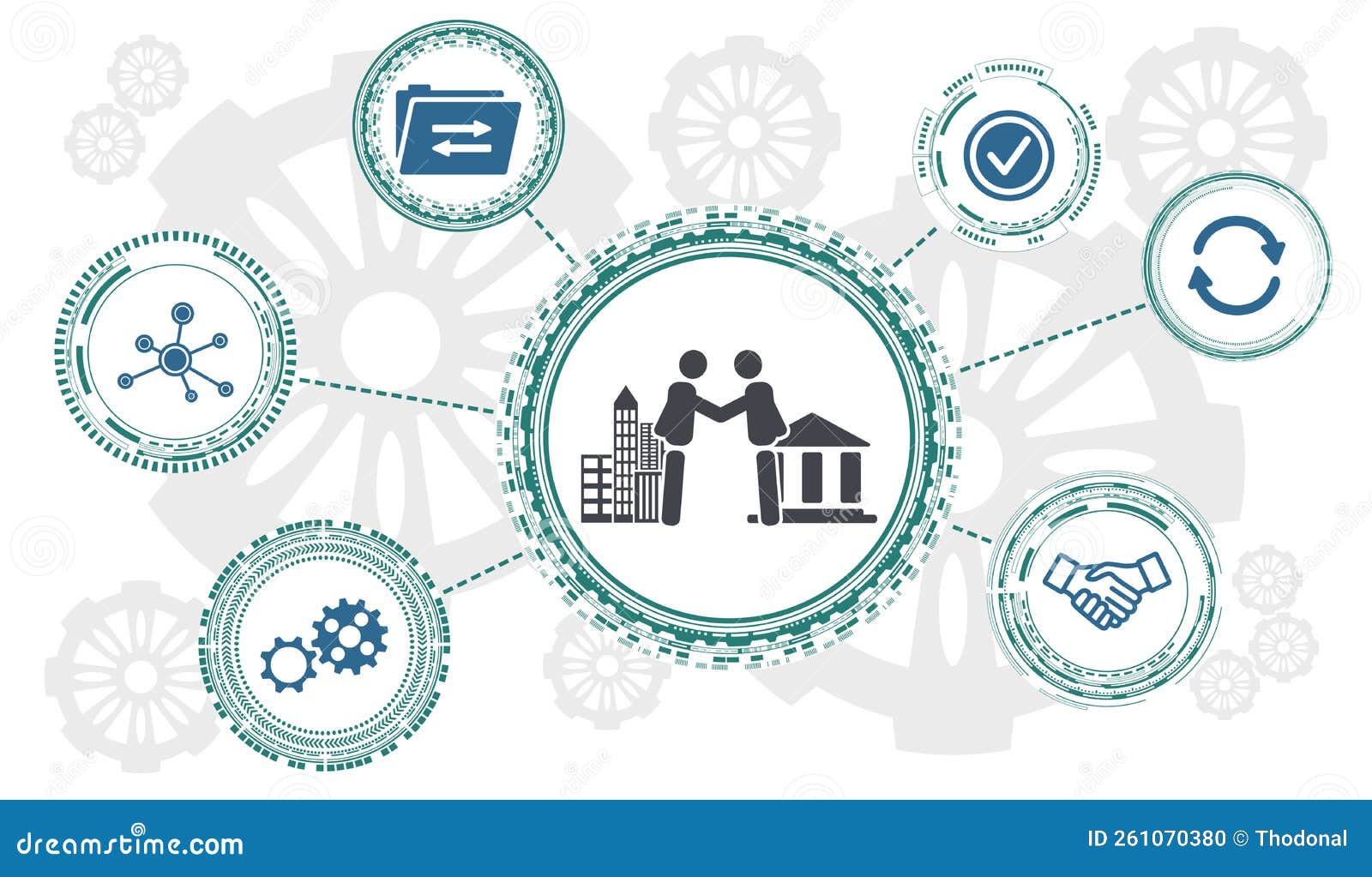 Concept of b2g stock illustration. Illustration of partnership - 261070380