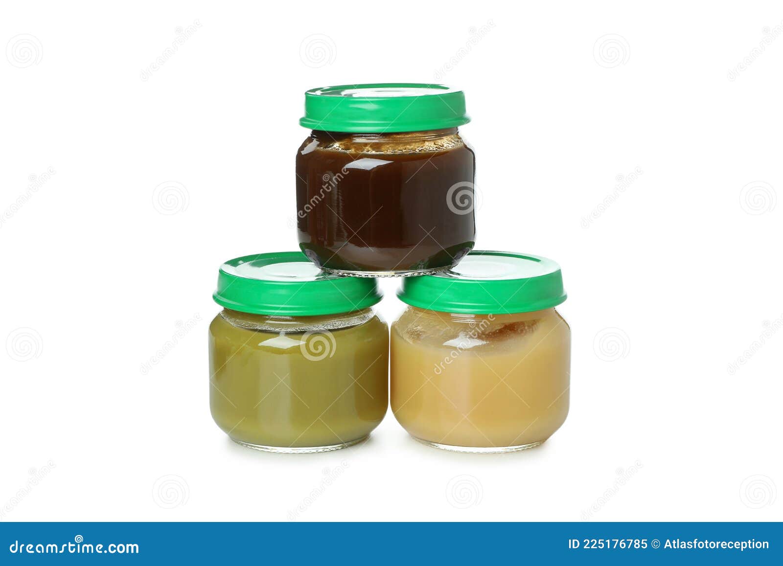 Concept of Baby Food Isolated on White Background Stock Image - Image ...
