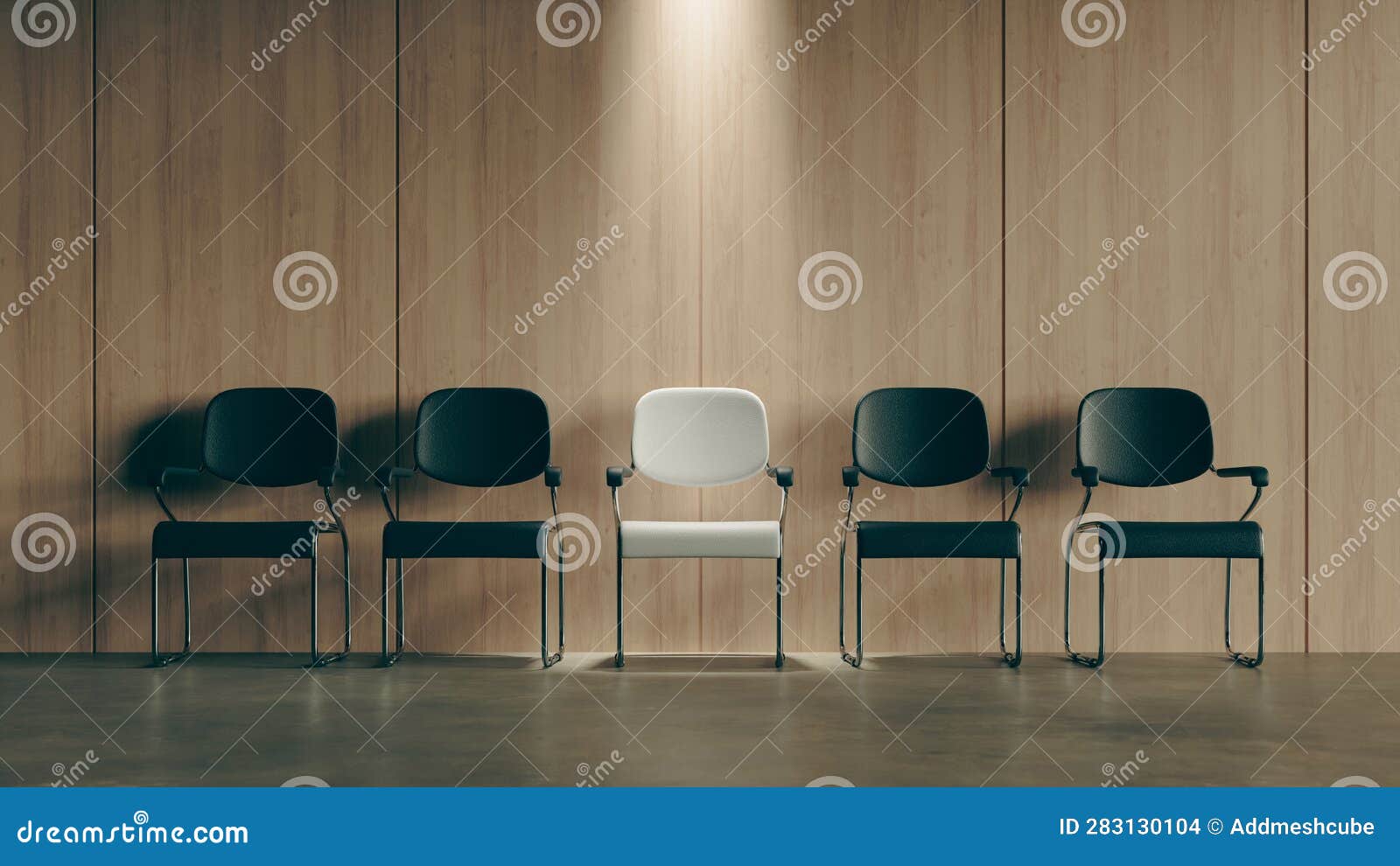 Concept Background with Chairs in Waiting Room for Job Interview, 3d ...