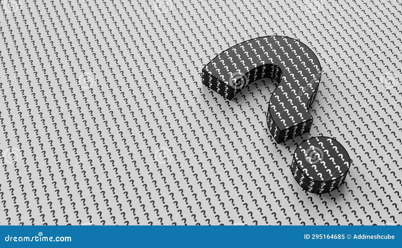 Concept Background with Minimal Question Mark Symbol, 3d Rendering ...