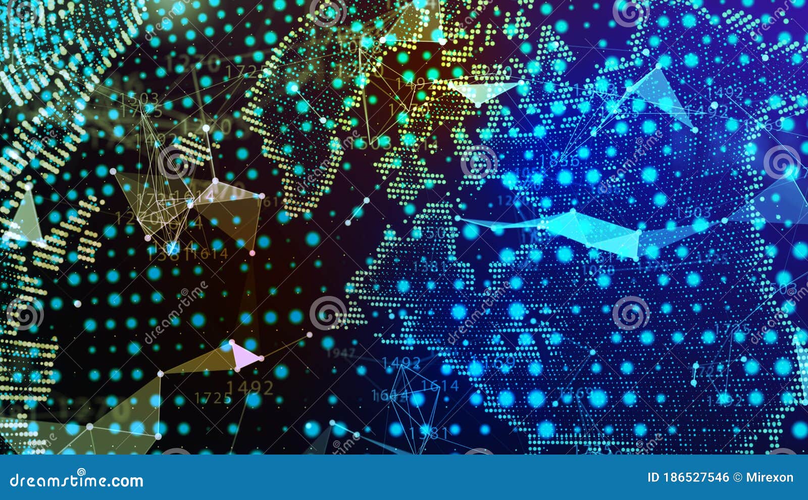 Concept of Background Network Communication. 3d Illustration Stock ...