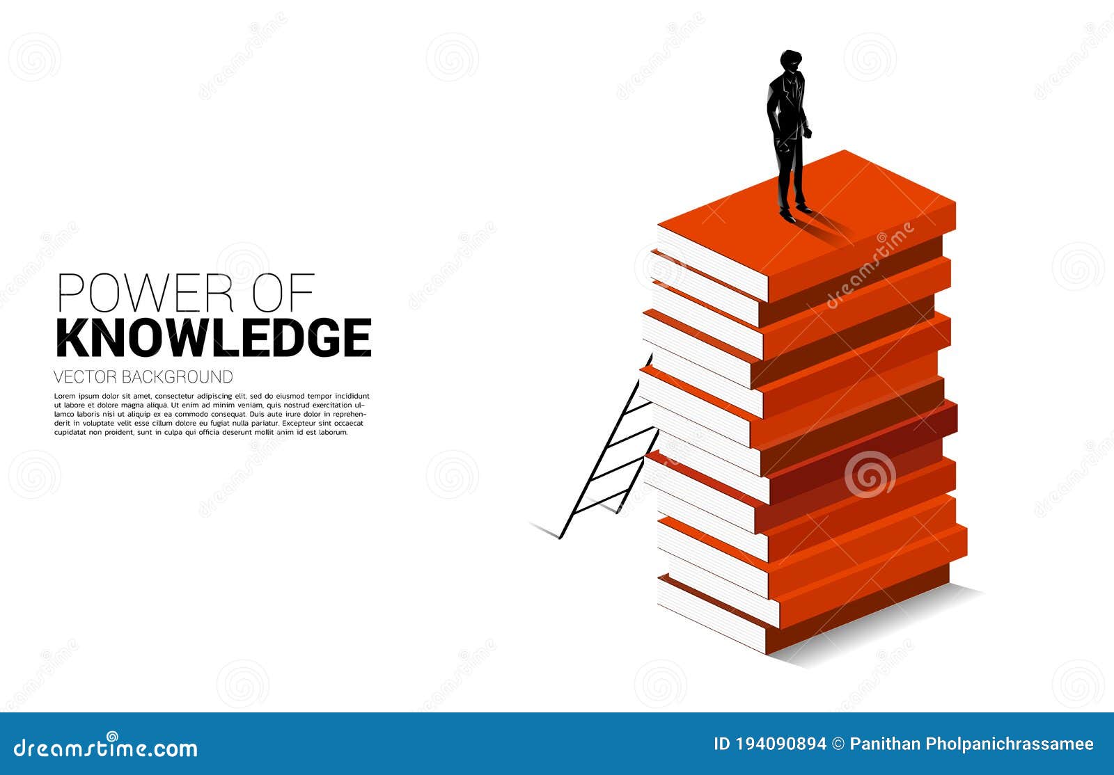 Concept Background for Power of Knowledge. Stock Vector - Illustration ...