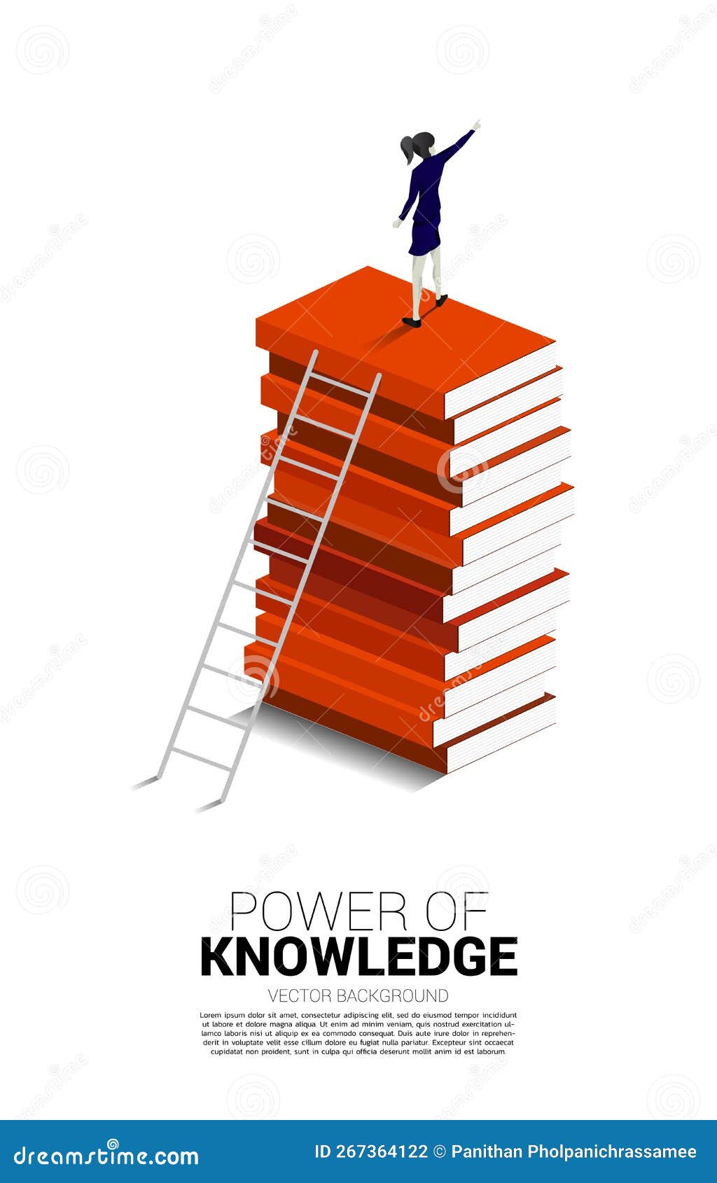 Concept Background for Power of Knowledge. Stock Illustration ...