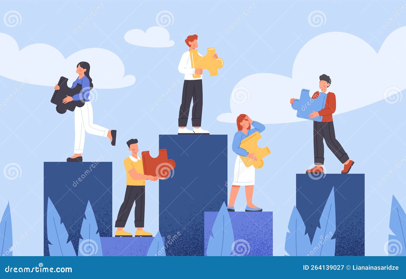 Concept of bad teamwork stock vector. Illustration of vector - 264139027