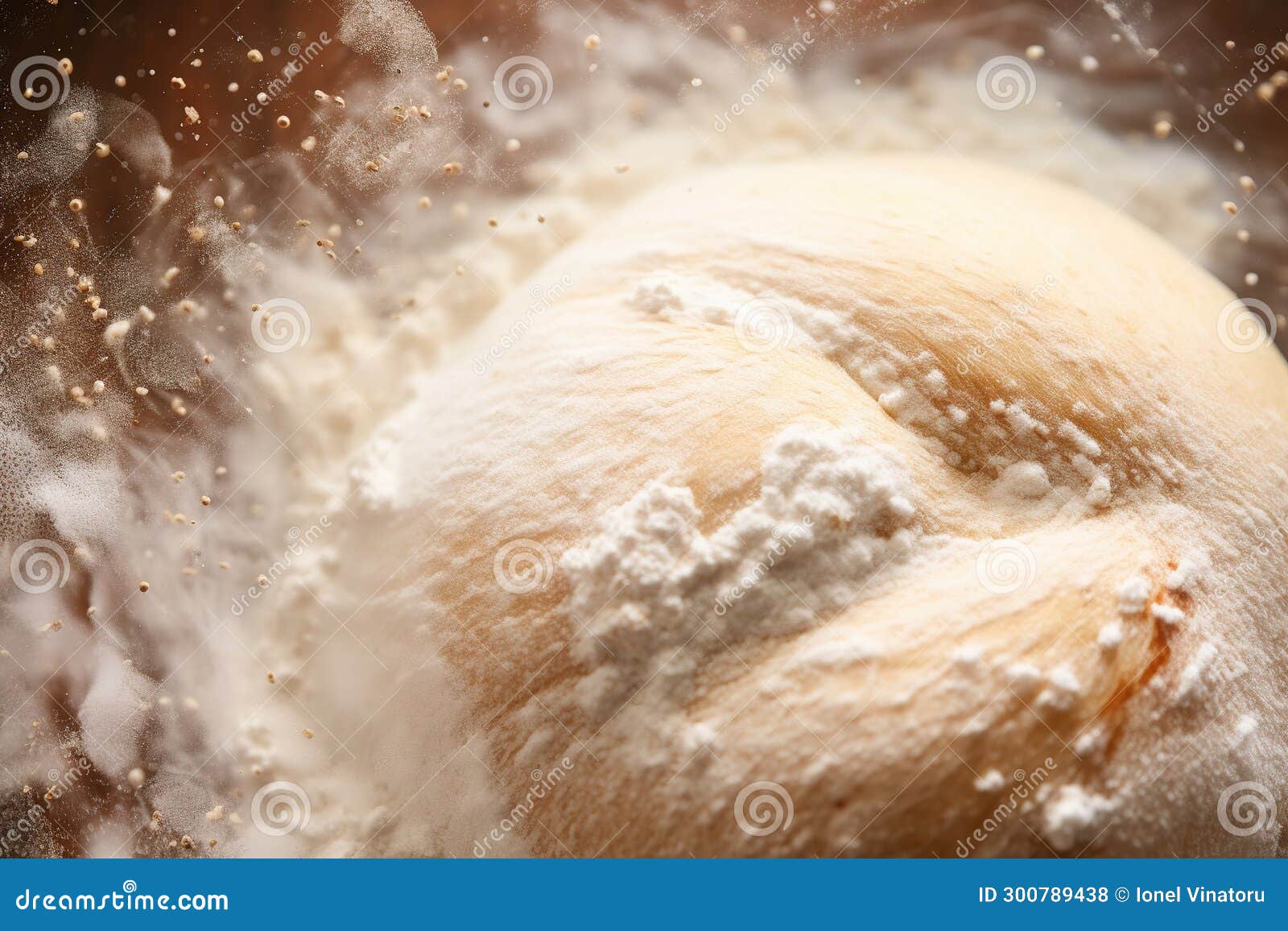 Concept Bakery Products. Closeup Showing Dough and Fermentation Process ...