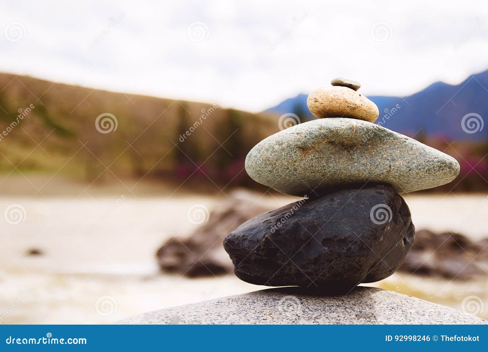Concept of Balance and Harmony. Rocks on the Coast in the Nature Stock ...
