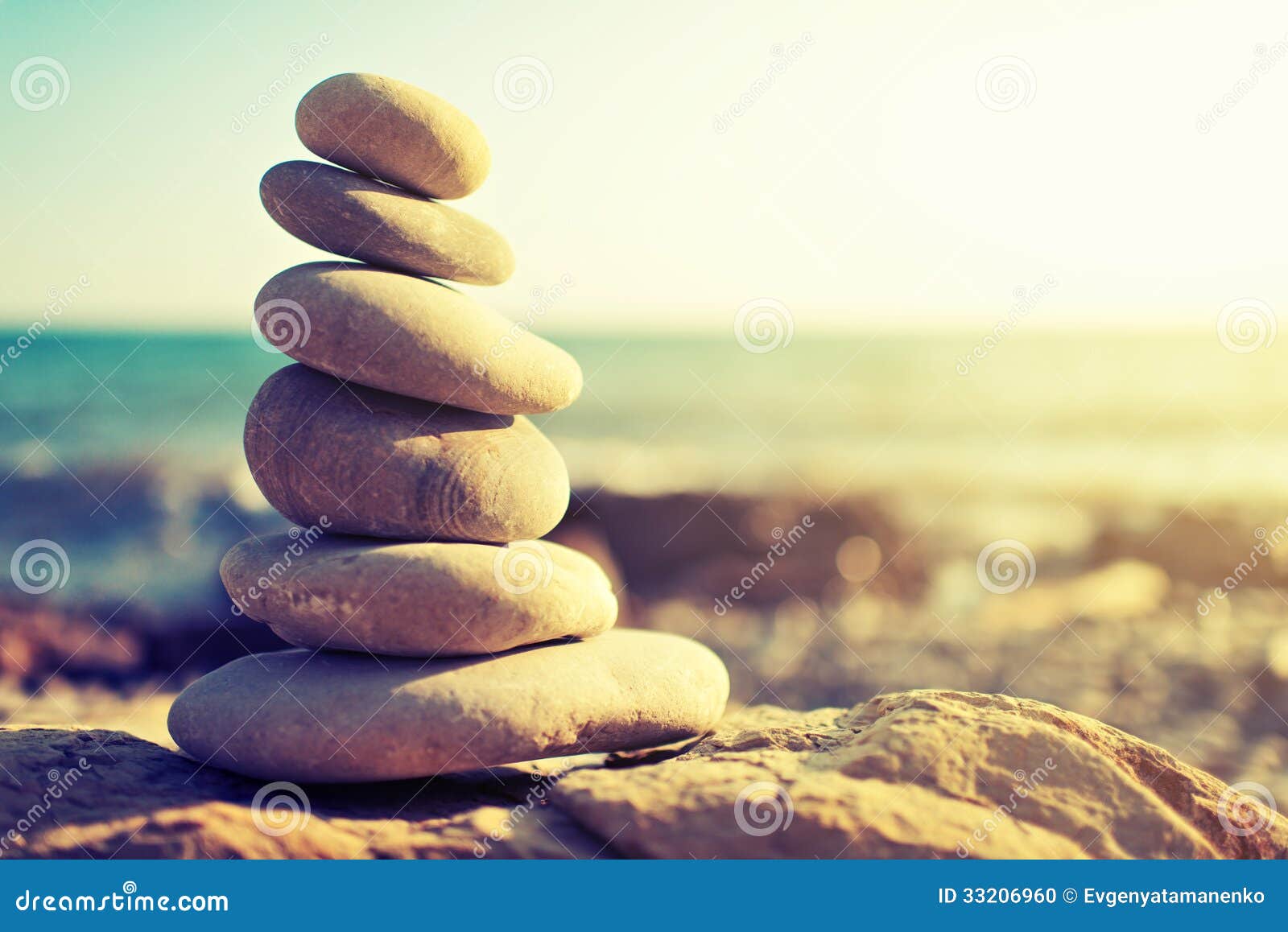 Concept of Balance and Harmony. Rocks on the Coast of the Sea Stock ...
