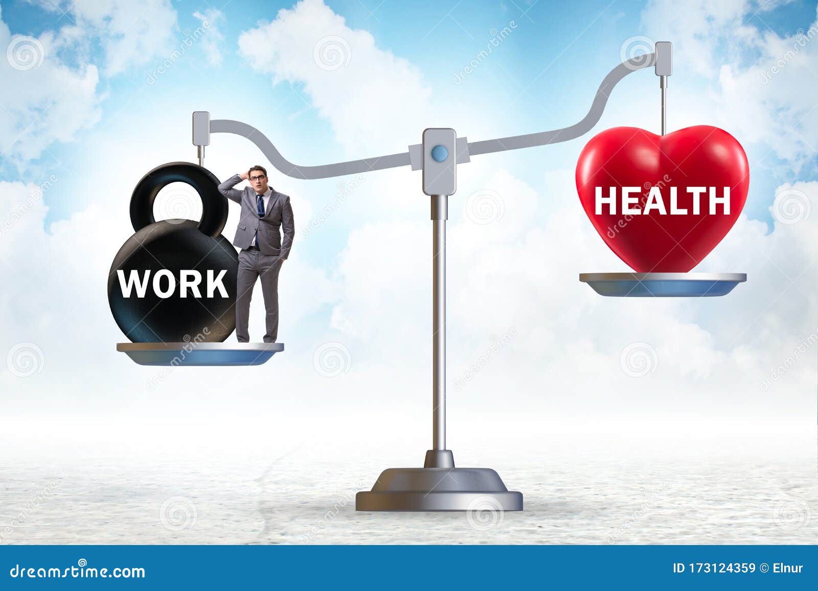 Concept of Balance between Work and Health Stock Image - Image of ...