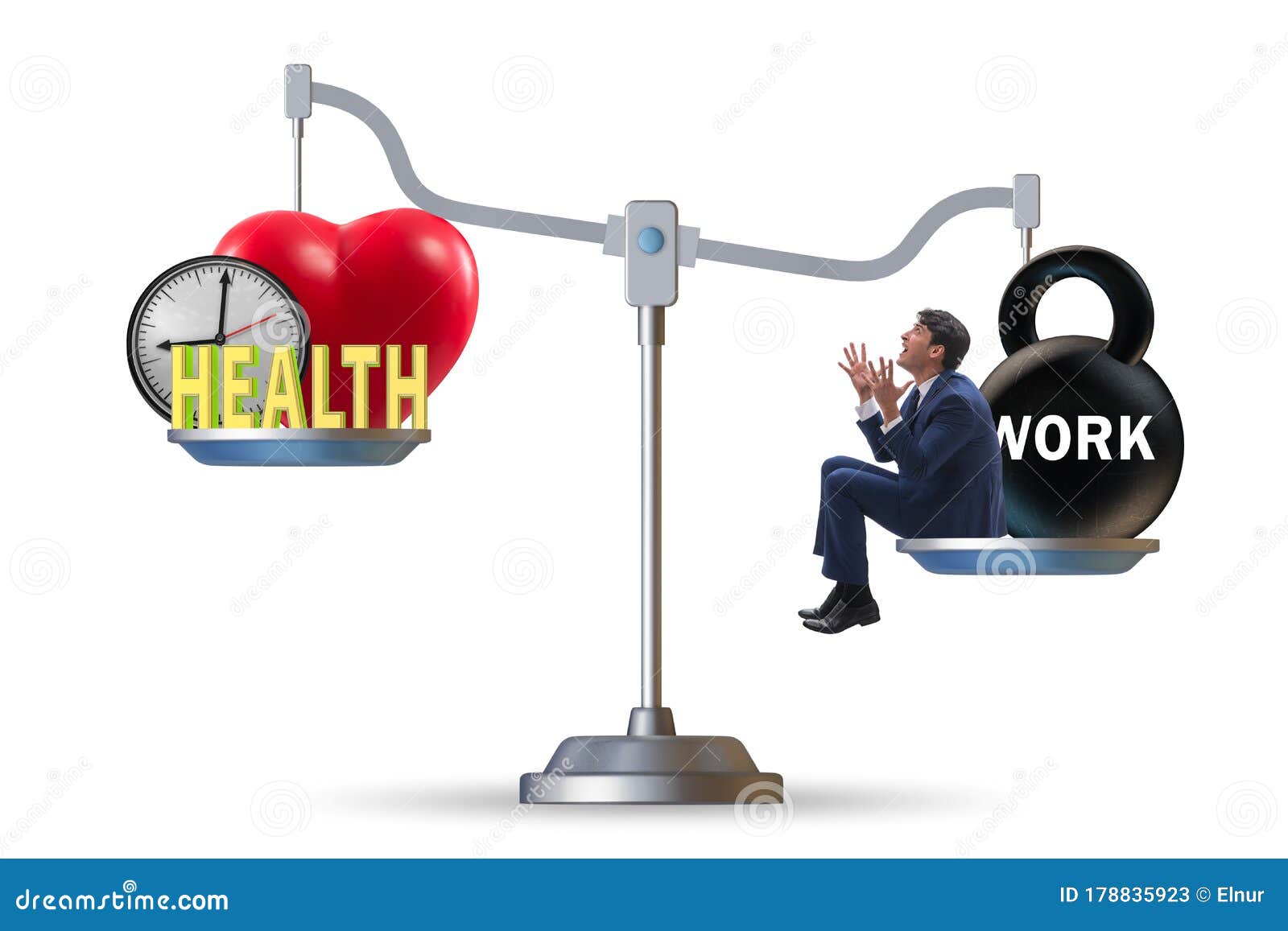 Concept of Balance between Work and Health Stock Image - Image of ...