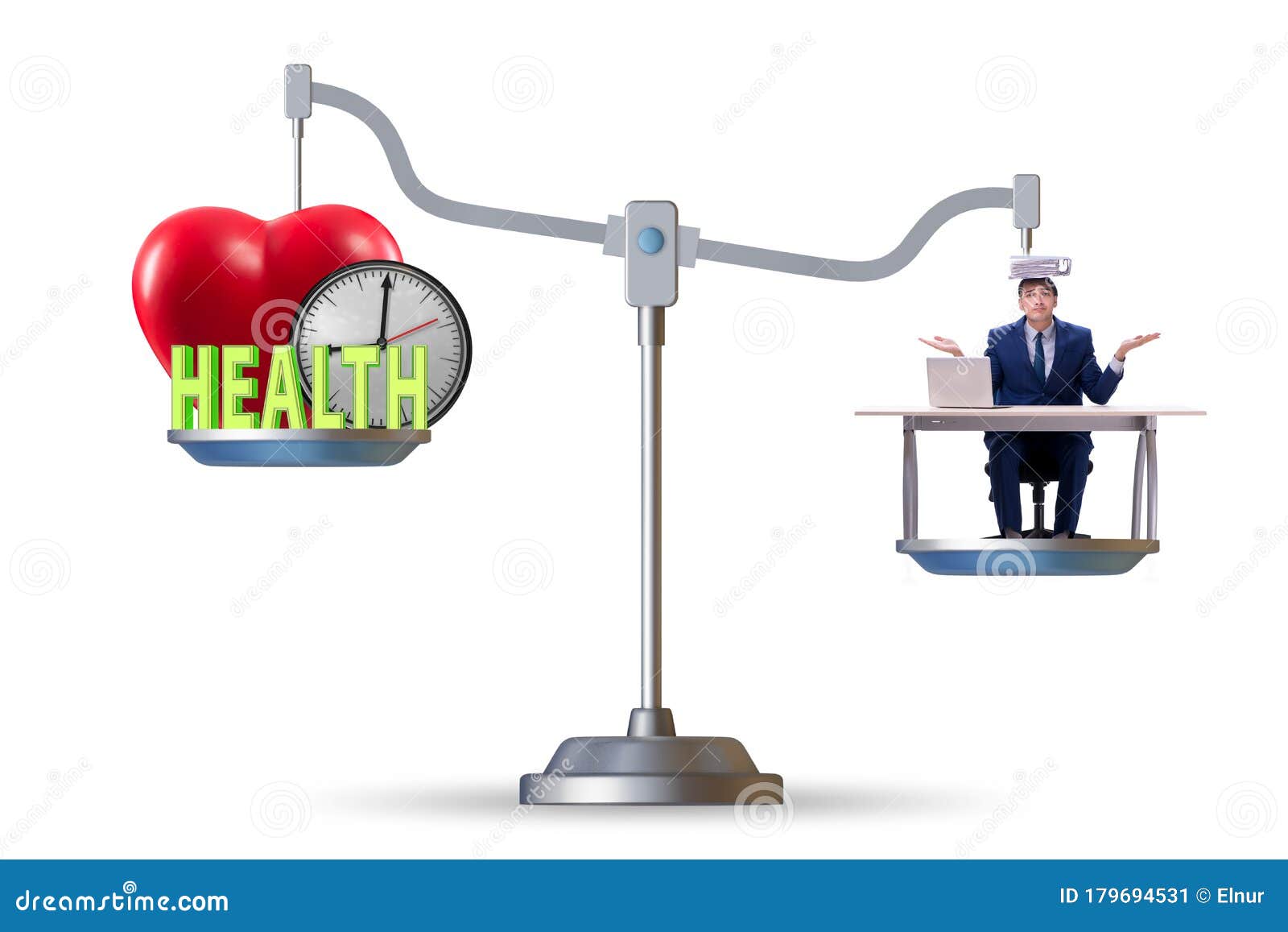 Concept of Balance between Work and Health Stock Image - Image of ...