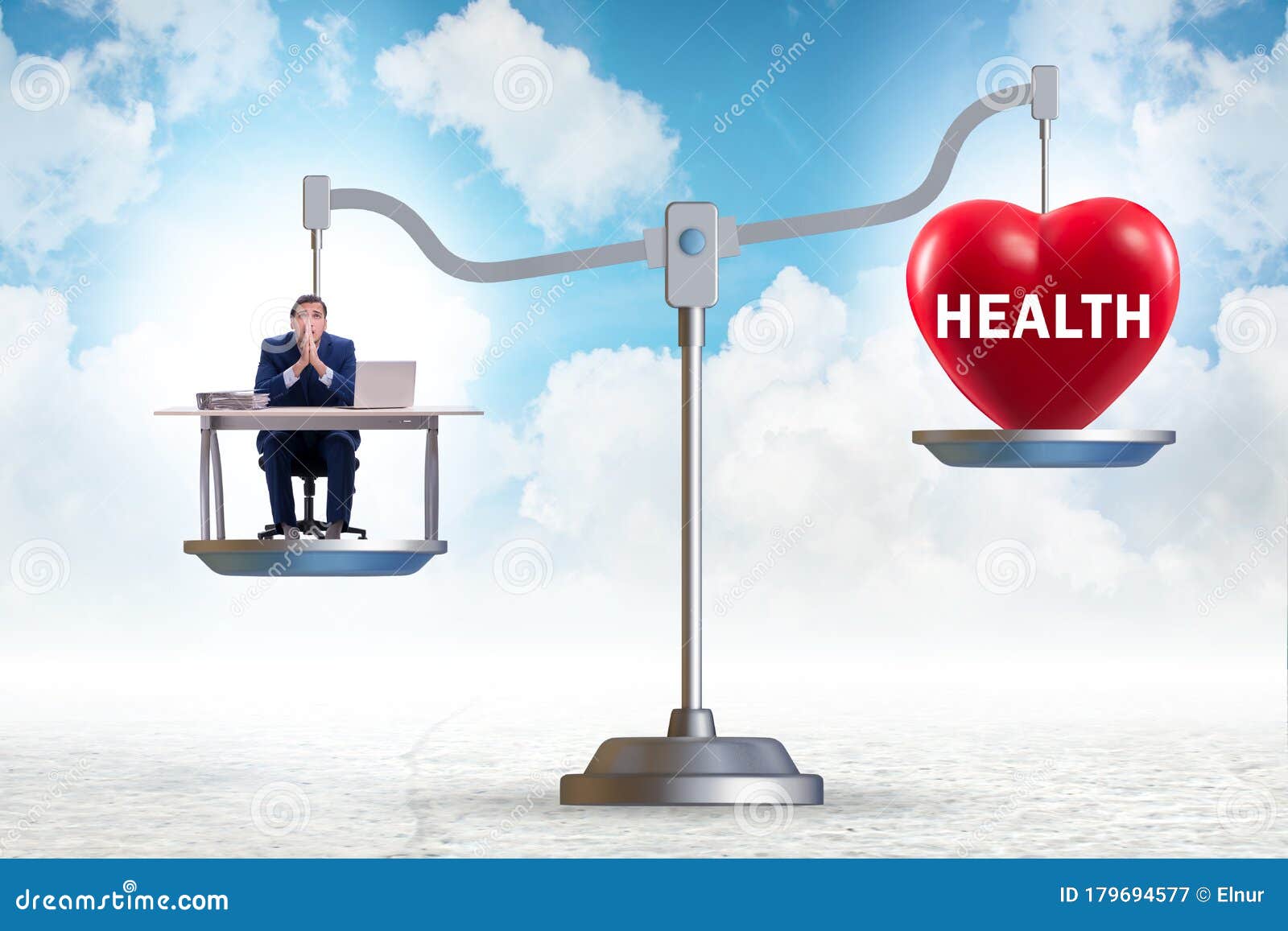 Concept of Balance between Work and Health Stock Image - Image of ...