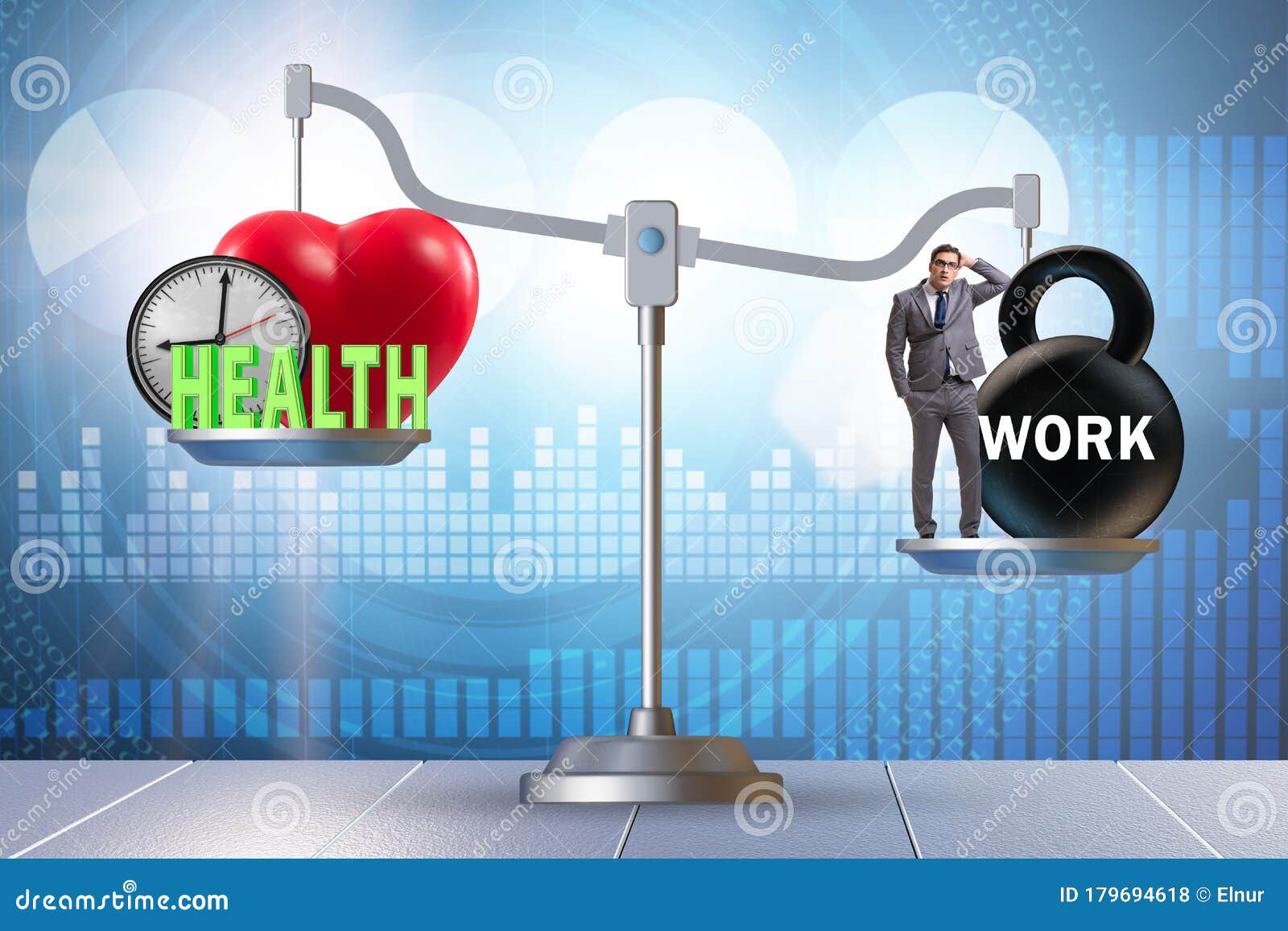 Concept of Balance between Work and Health Stock Photo - Image of ...