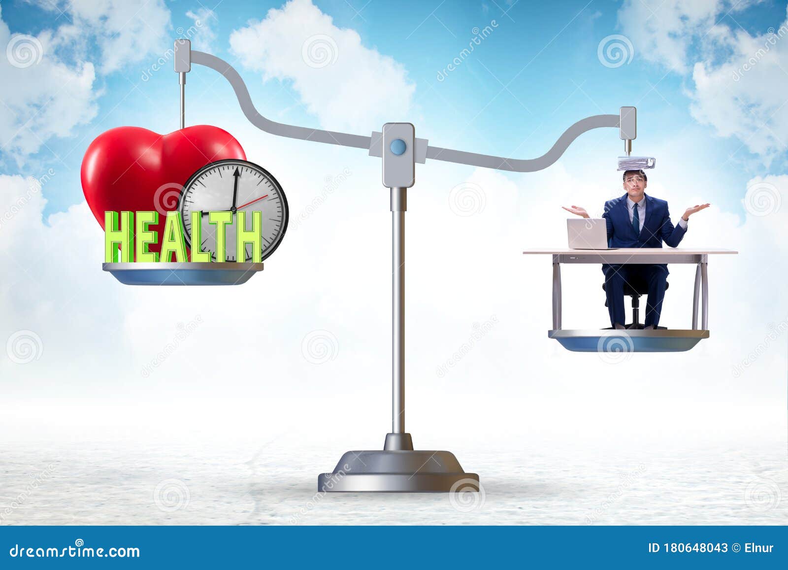 Concept of Balance between Work and Health Stock Image - Image of ...