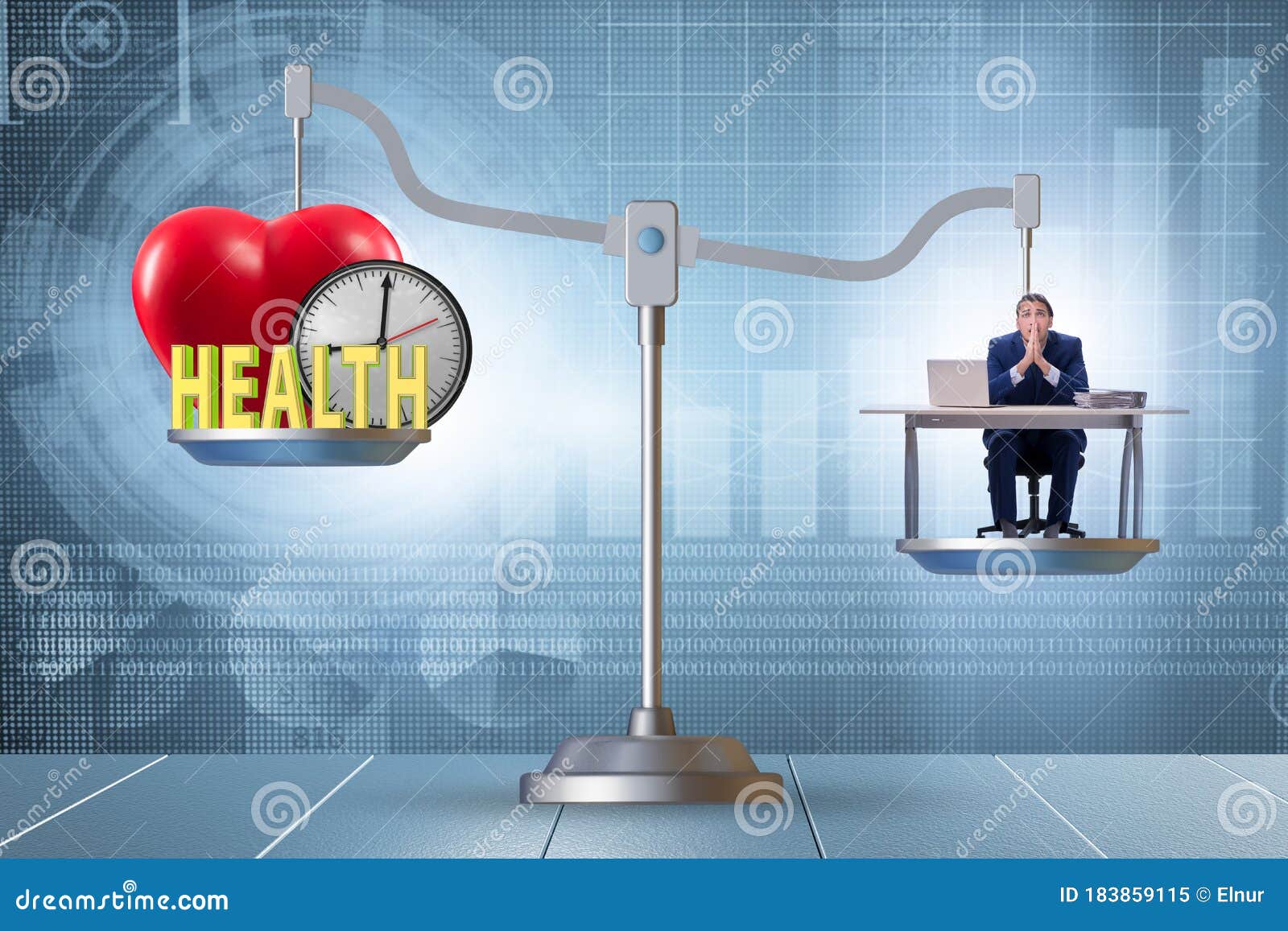 Concept of Balance between Work and Health Stock Image - Image of ...