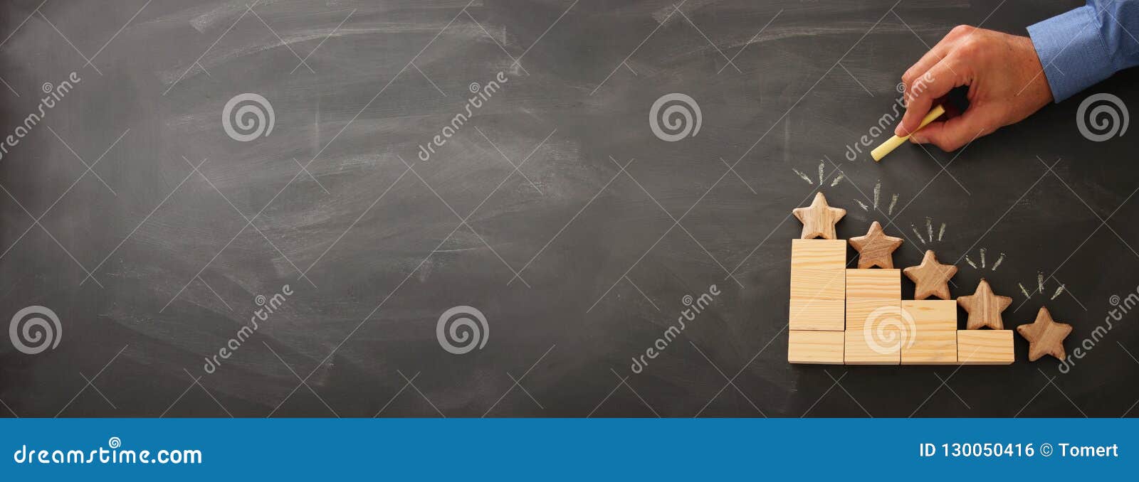 Concept Banner of Setting a Five Star Goal. Increase Rating or Ranking ...