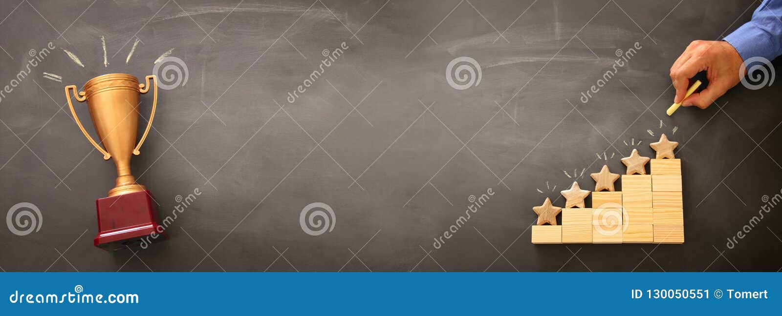 Concept Banner of Setting a Five Star Goal. Increase Rating or Ranking ...