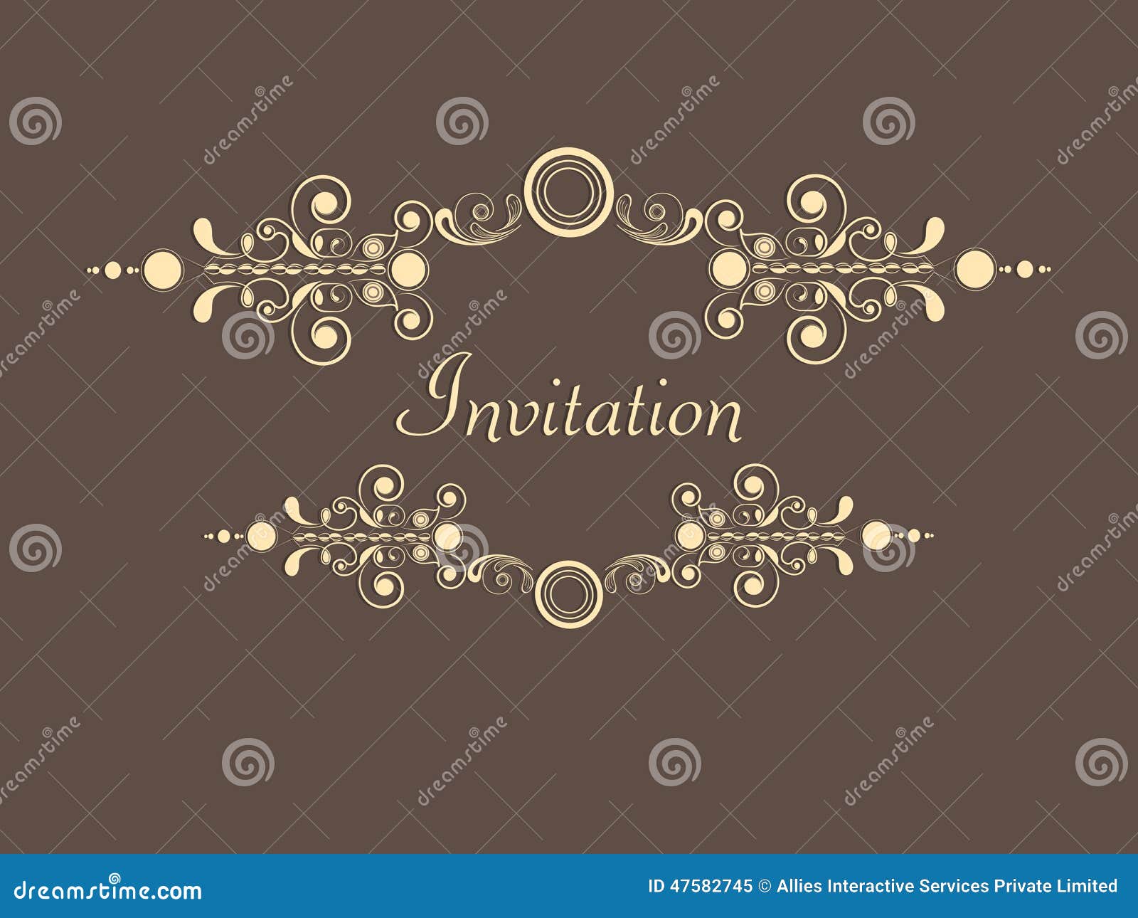 Concept of Beautiful Invitation Card. Stock Illustration - Illustration ...