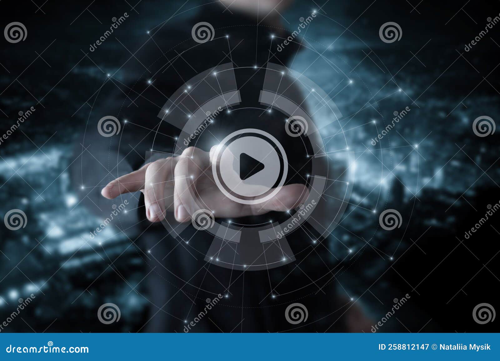 Concept of the Beginning of a Video Demonstration or the Start of a ...