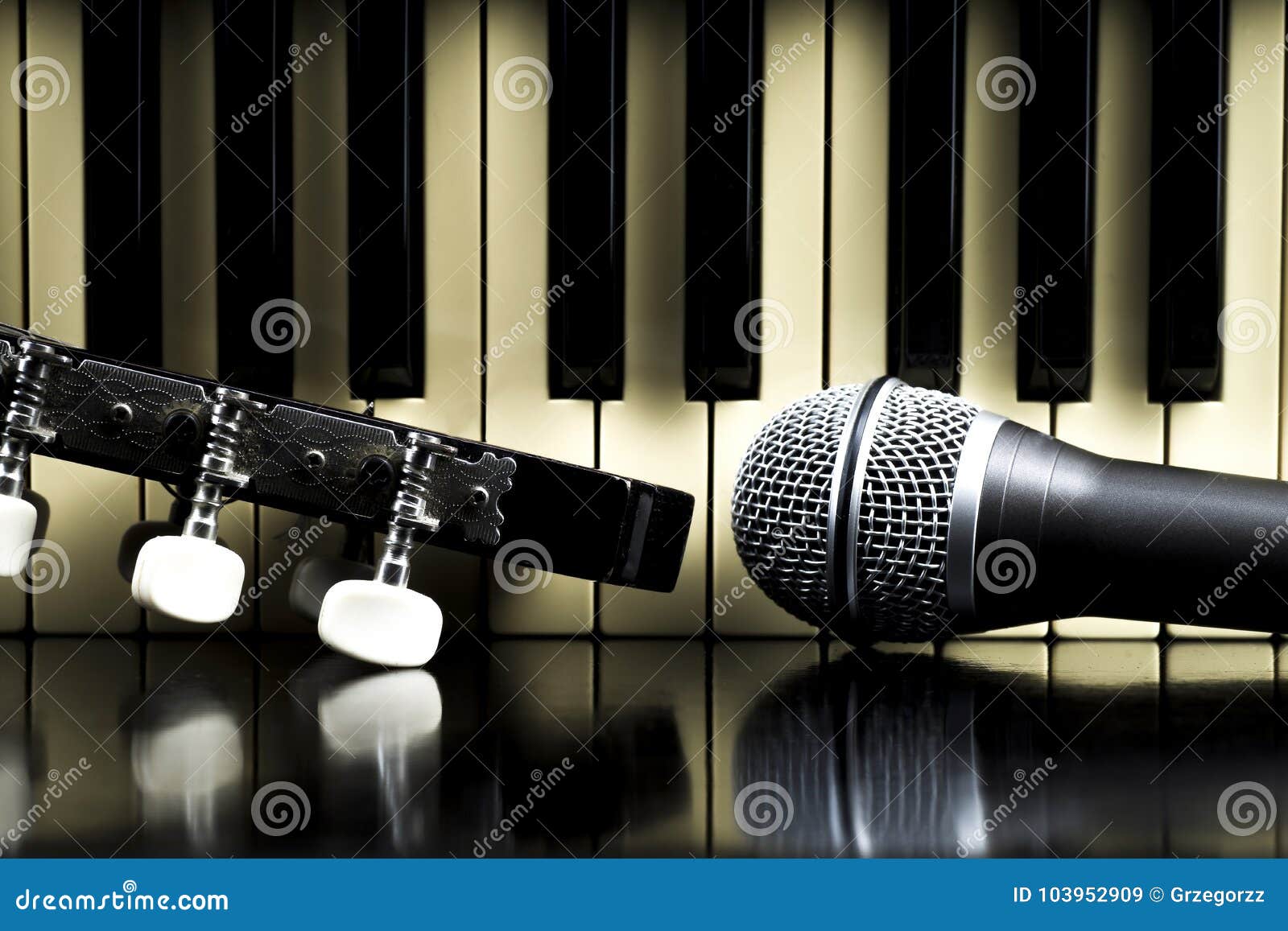 Concept Behind the Music the Microphone and Keys Stock Image - Image of ... Concept Behind the Music the Microphone and Keys Stock Image - Image of ...