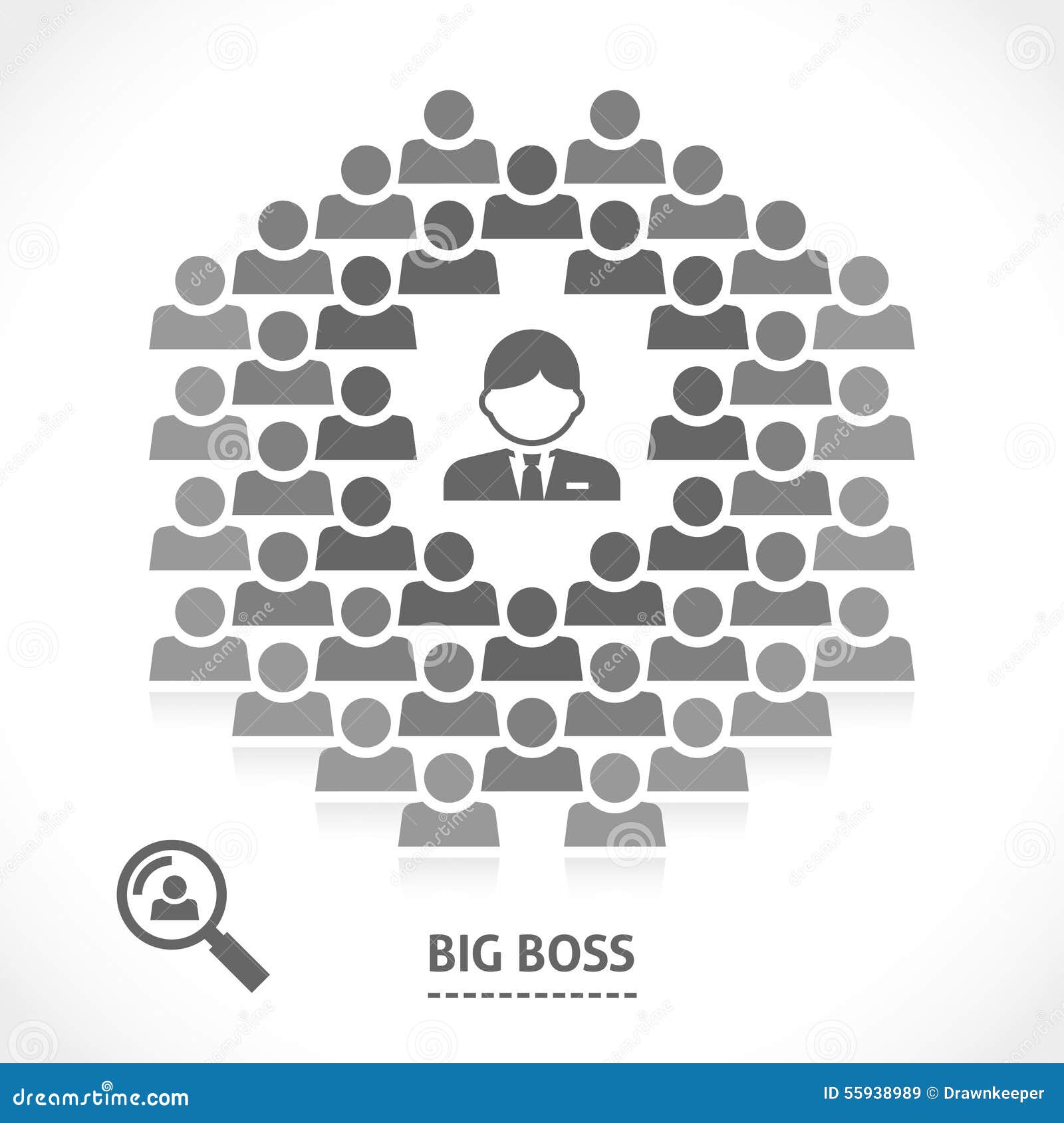 Concept of Big Boss Team Building Stock Vector - Illustration of boss ...