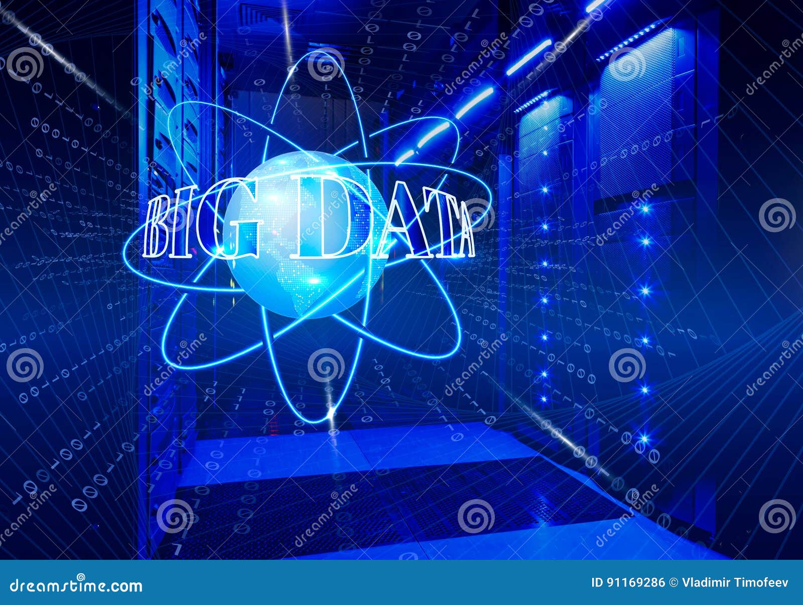 Concept of Big Data Around Planet Earth with the Orbits in the ...