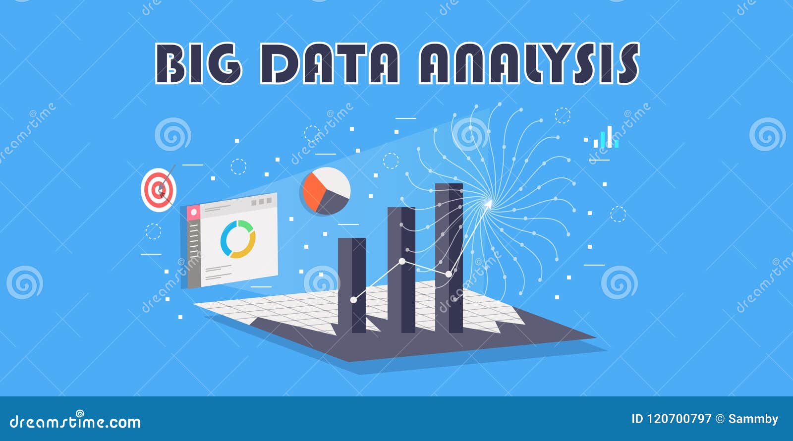 Big Data Analysis, Digital Technology, Ascending Graph, Chart ...