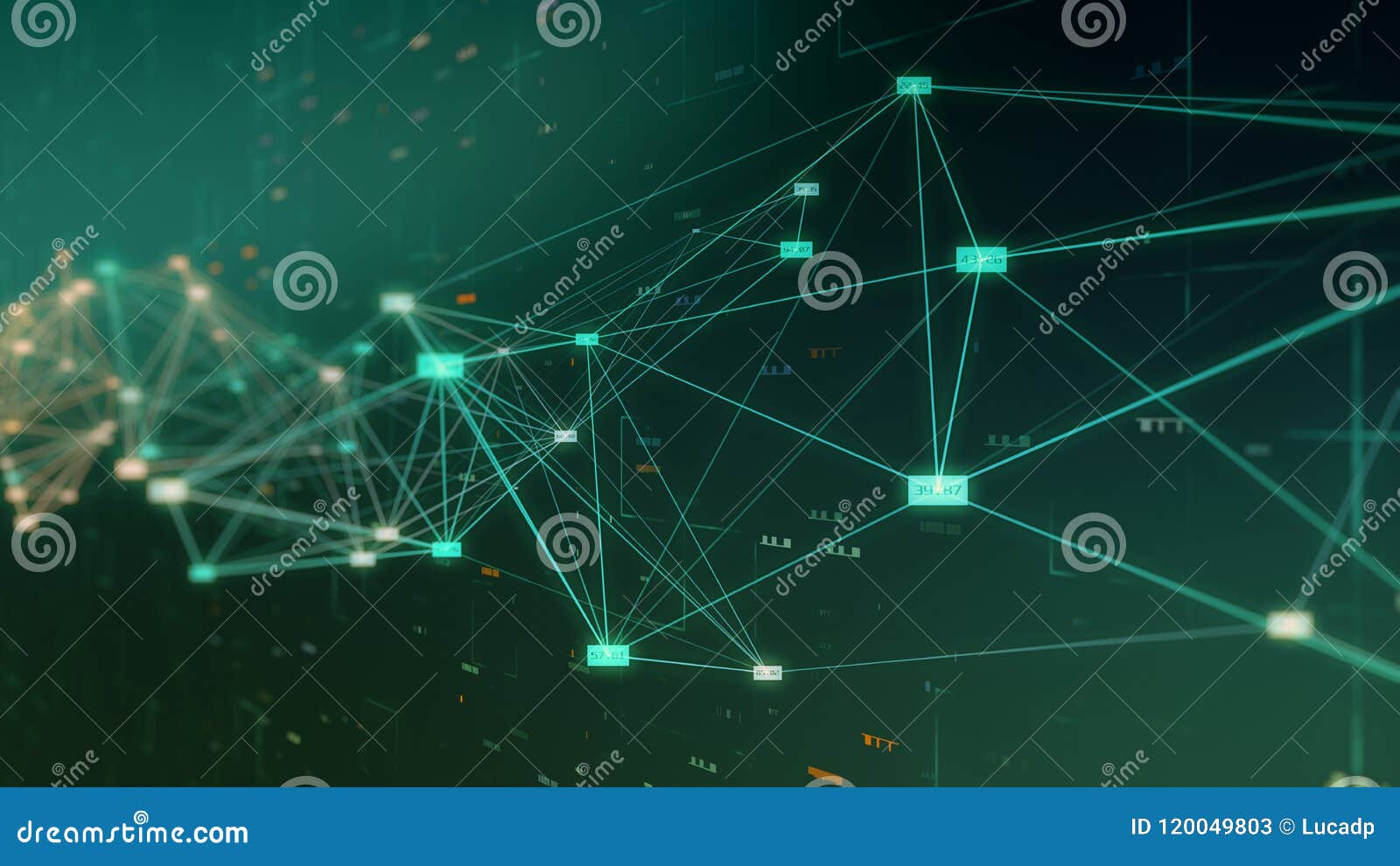 Concept of Big Data and Network Stock Illustration - Illustration of ...