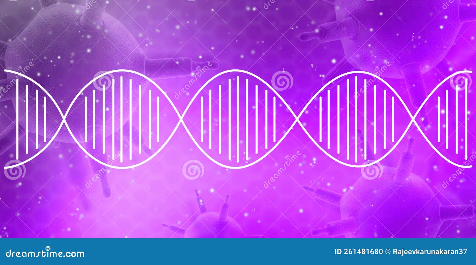 Concept of Biochemistry with Dna Molecule on Abstract Medical ...