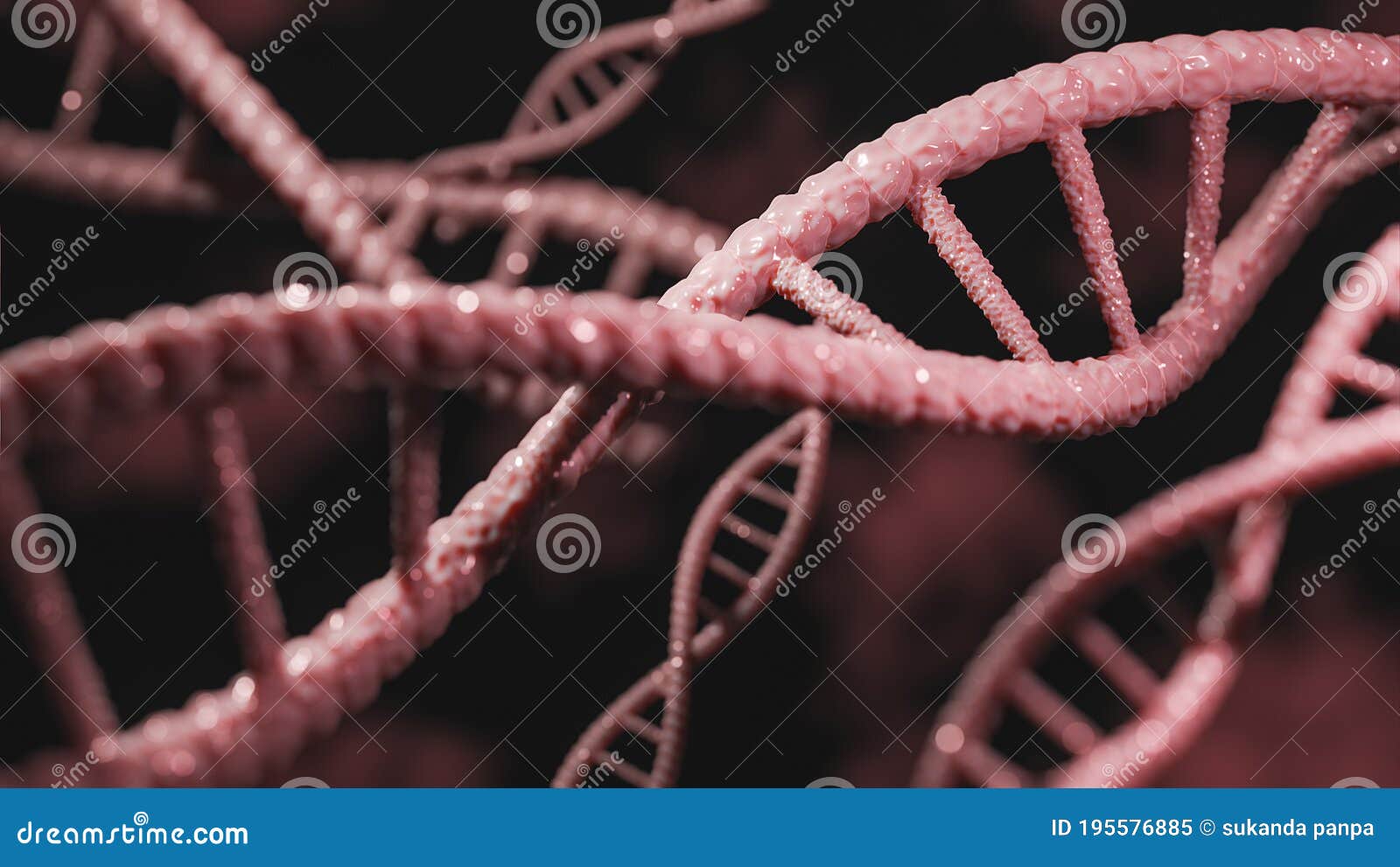 Concept of Biochemistry with Dna Molecule.,3d Model and Illustration ...