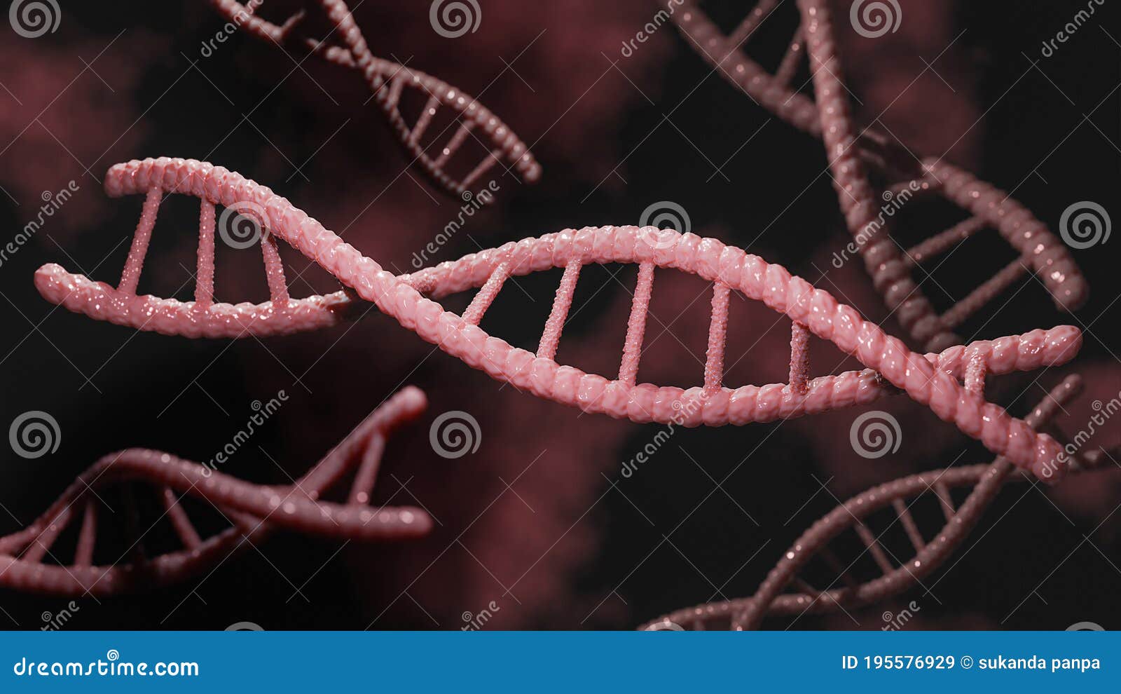Concept of Biochemistry with Dna Molecule.,3d Model and Illustration ...