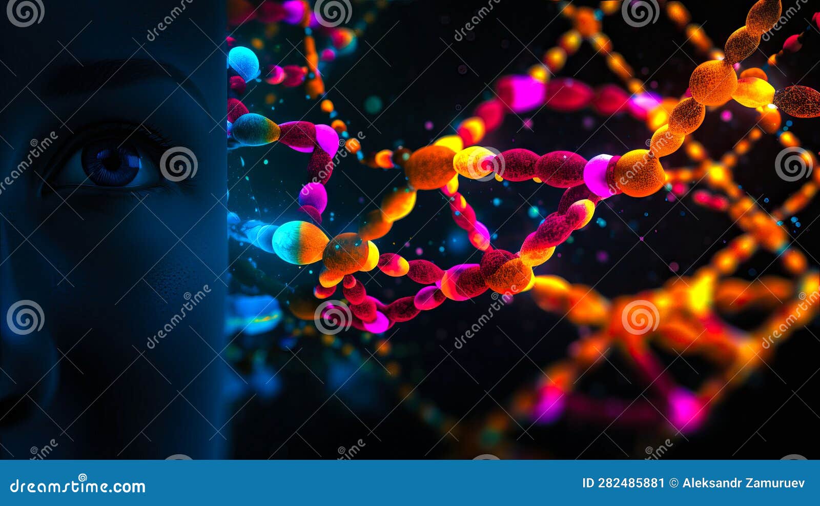 Molecule Of The Human Hormone Glucagon Royalty-Free Illustration ...