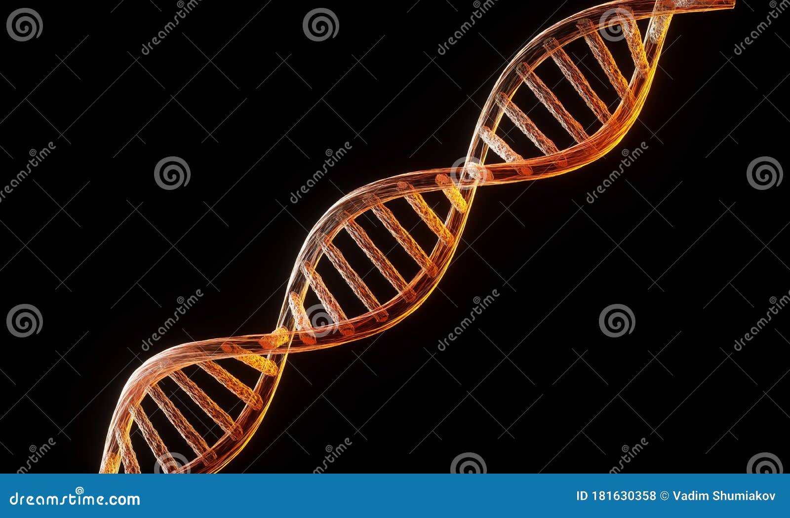 Concept of Biochemistry with Dna Molecule Isolated in White Background ...