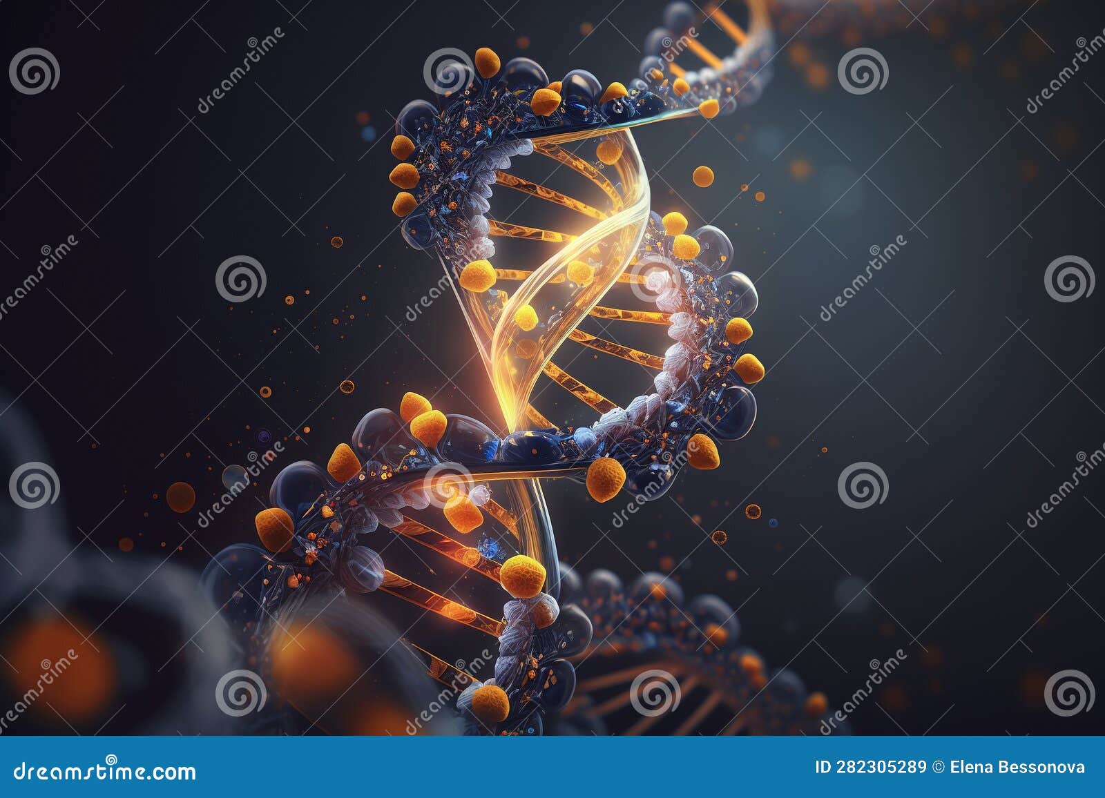 Concept of Biochemistry with Dna Structure. Medical Science Stock ...