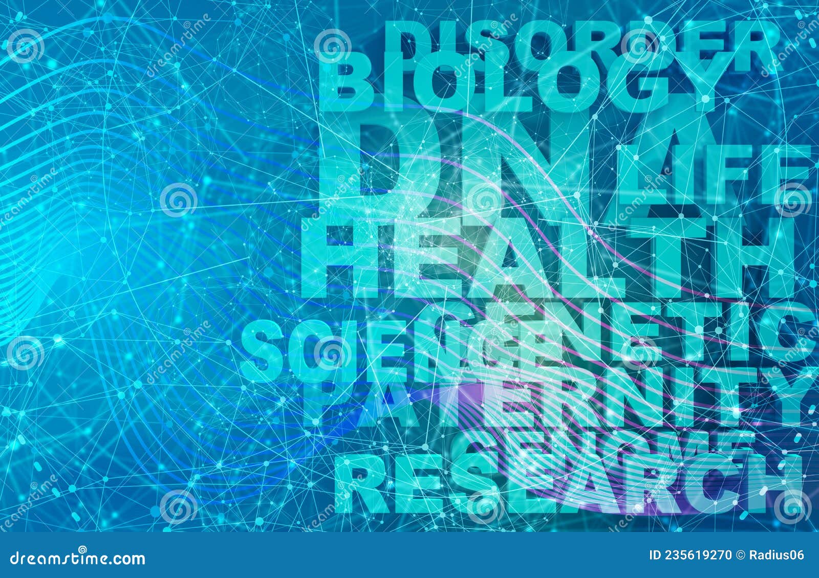 Concept of Biochemistry with Genome Theme Words List Stock Illustration ...