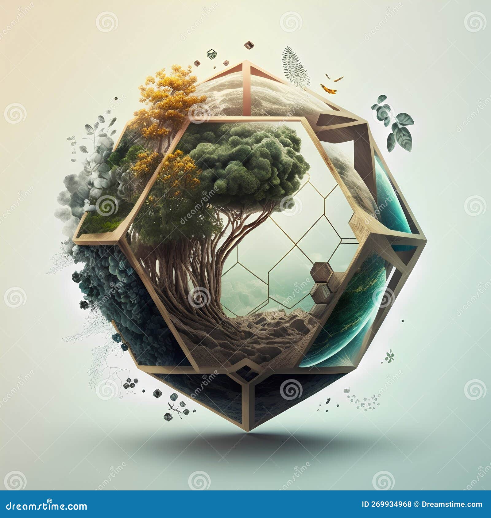 Concept of Biomimicry, Nature S Ability To Adapt and Evolve. Generative ...