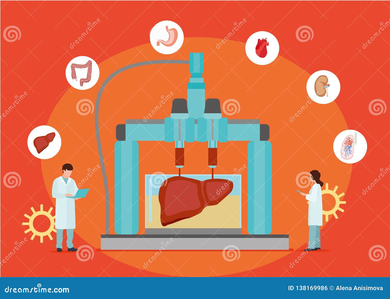 Bioprinting Of Tissues And Organs Royalty-Free Illustration ...