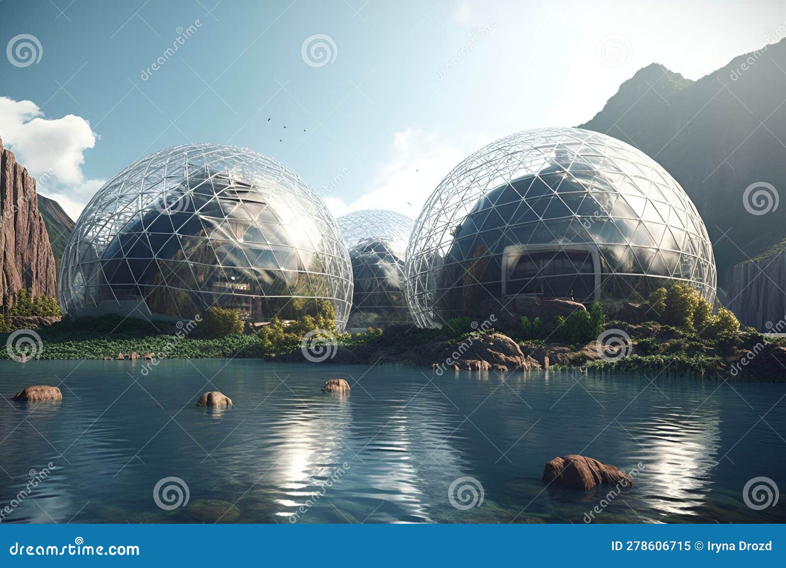 Concept of the Biosphere.Environmental and Ecology Concept. Generative ...