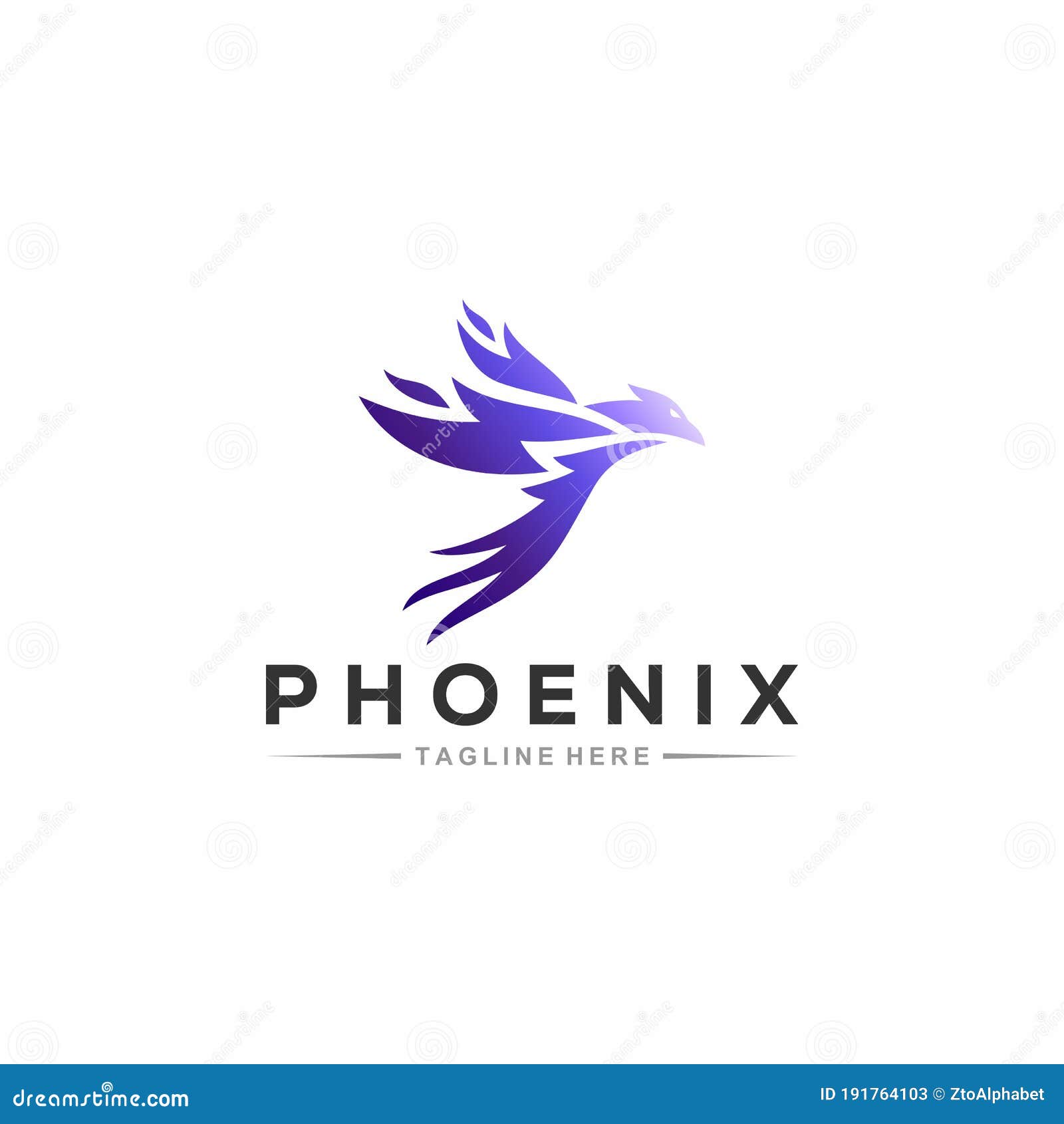 Phoenix Flame Logo Template Stock Vector - Illustration of fire ...