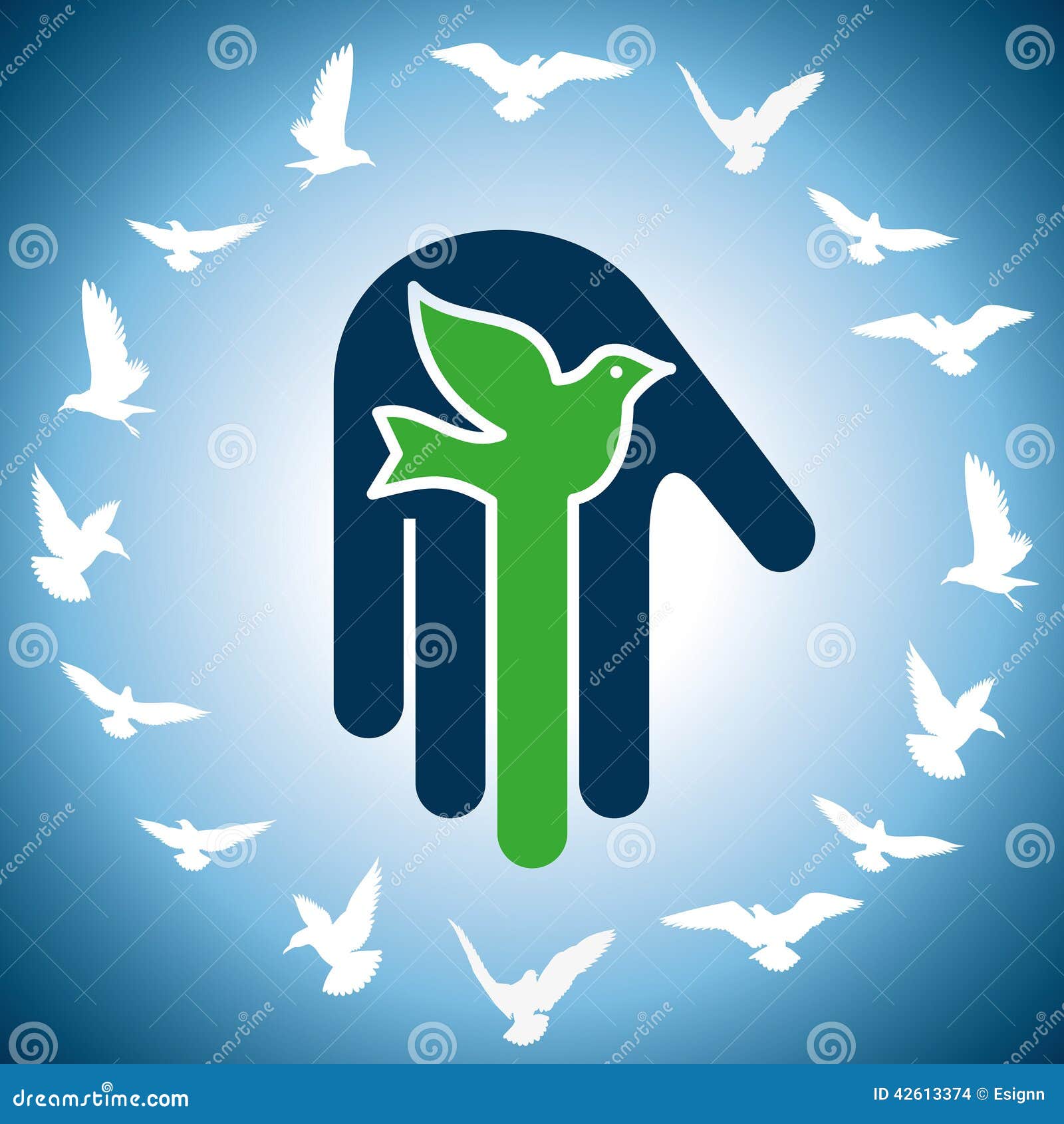Concept of Birds & Peace, Stock Vector - Illustration of print, color ...