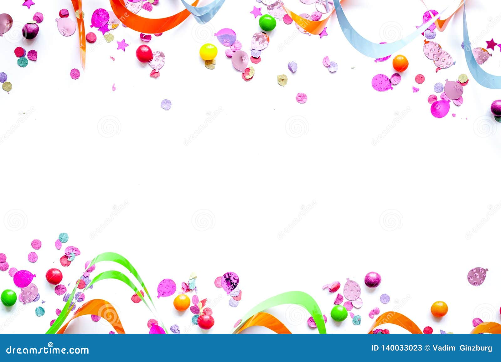Concept Birthday Party on White Background Top View Pattern Stock Image ...