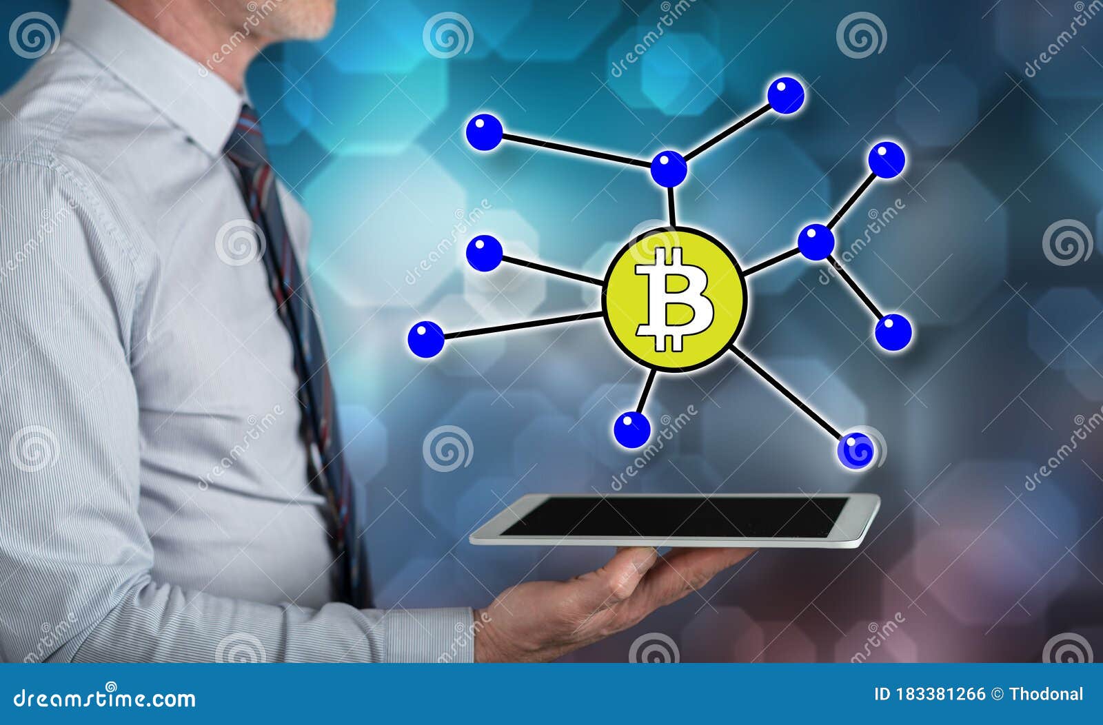 Concept of bitcoin stock photo. Image of symbol, crypto - 183381266