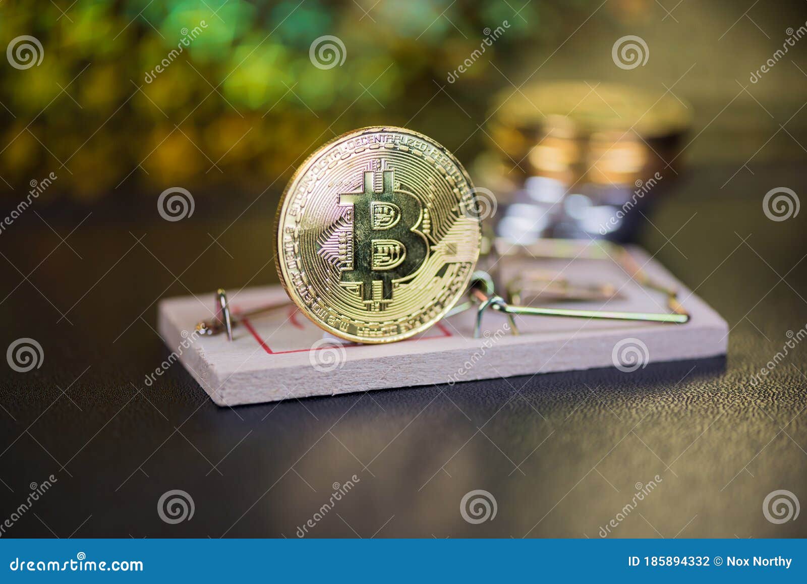Concept of Bitcoin in a Mouse Trap. Risks and Dangers of Investing in ...
