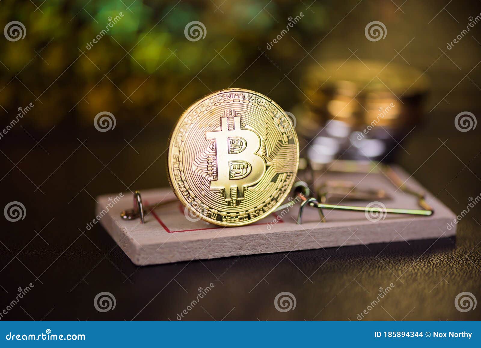 Concept of Bitcoin in a Mouse Trap. Risks and Dangers of Investing in ...