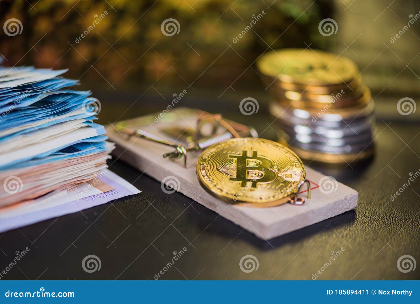 Concept of Bitcoin in a Mouse Trap. Risks and Dangers of Investing in ...