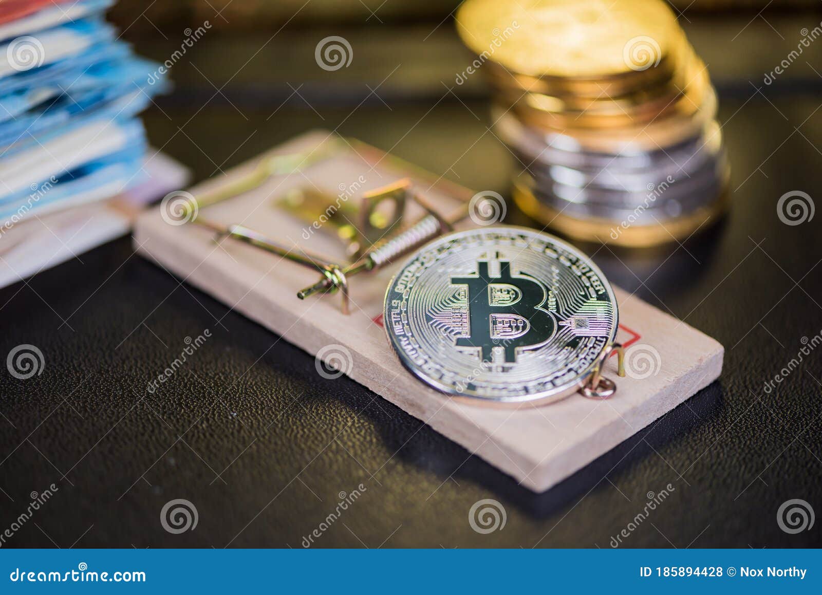 Concept of Bitcoin in a Mouse Trap. Risks and Dangers of Investing in ...