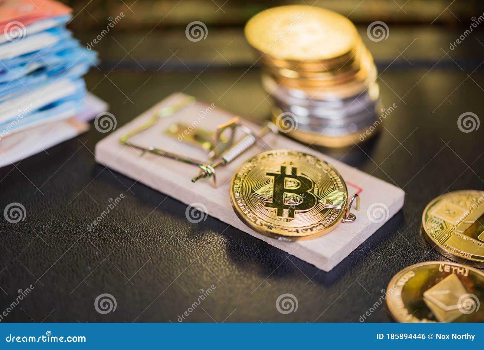 Concept of Bitcoin in a Mouse Trap. Risks and Dangers of Investing in ...