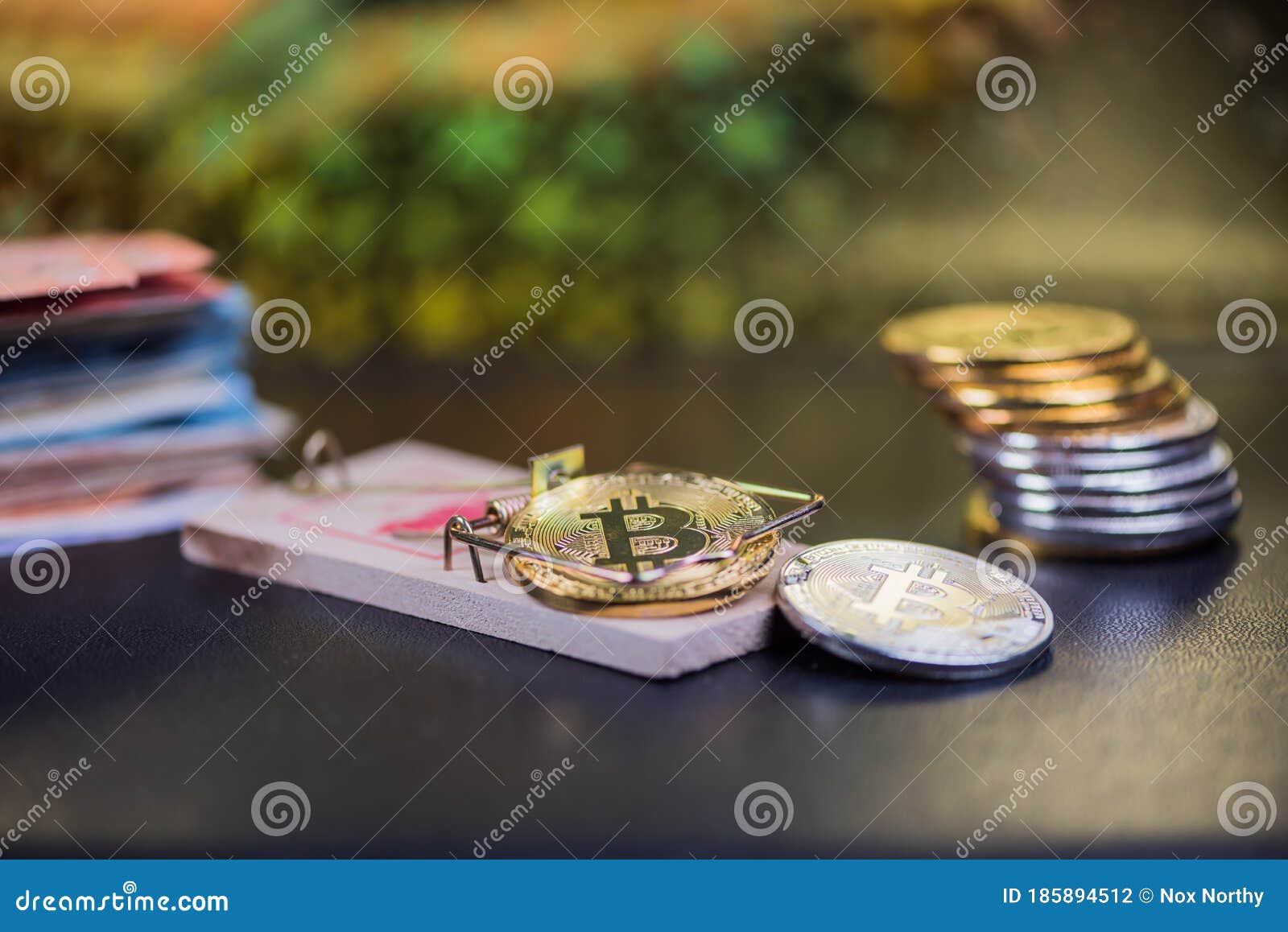 Concept of Bitcoin in a Mouse Trap. Risks and Dangers of Investing in ...